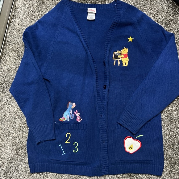 Disney | Sweaters | Royal Blue Winnie The Pooh Cardigan Disney Brand ...